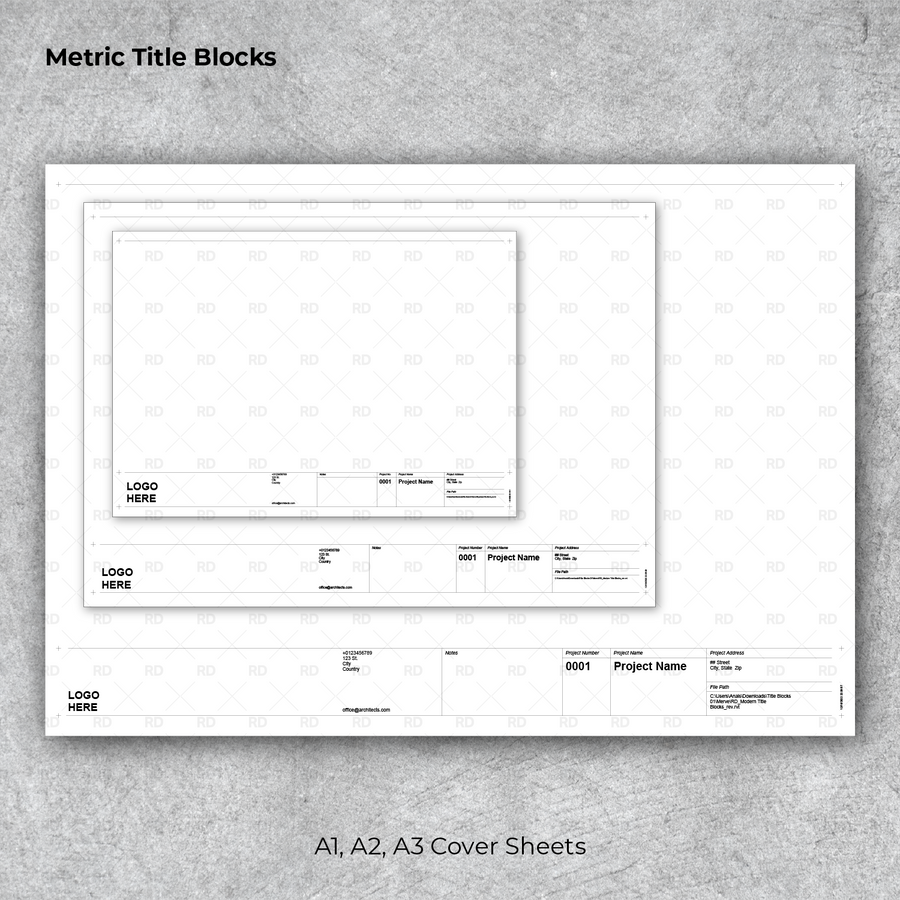 Revit Modern Title Blocks (Imperial + Metric) | RD Studio