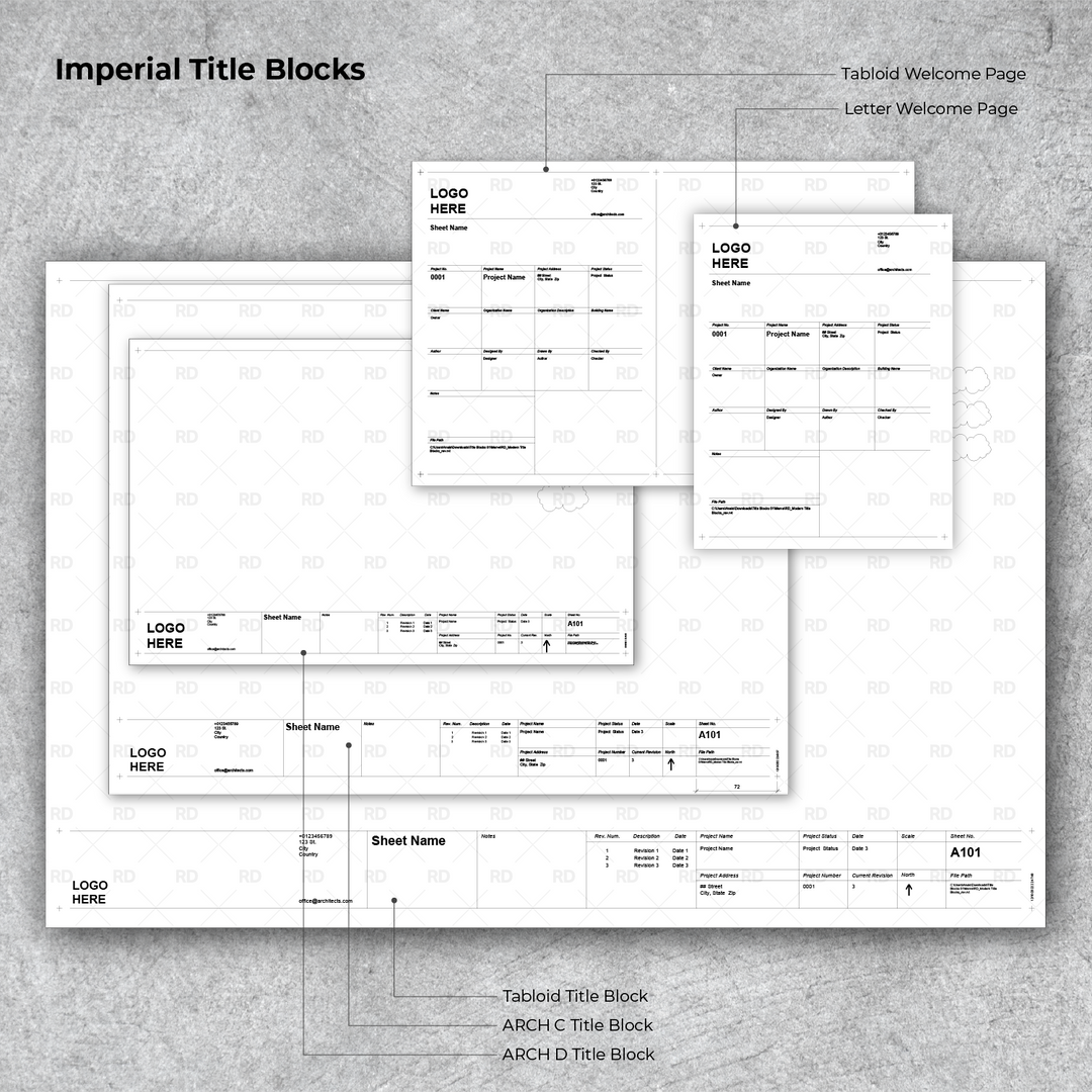 Revit Modern Title Blocks (Imperial + Metric) | RD Studio