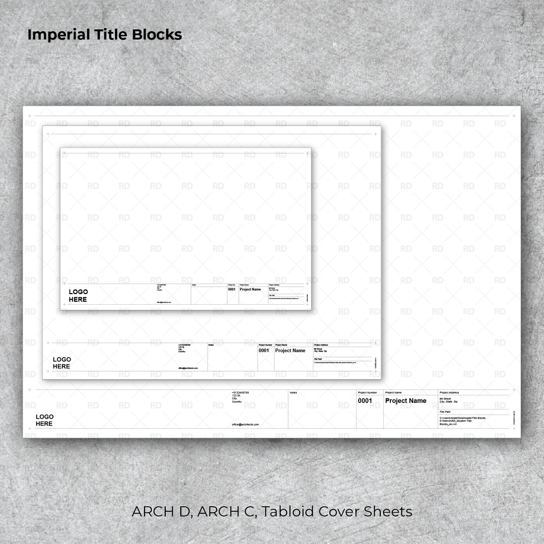 Revit Modern Title Blocks (Imperial + Metric) | RD Studio