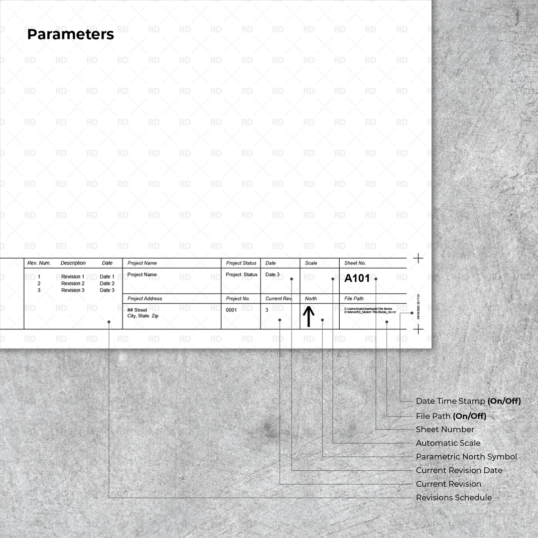 Revit Modern Title Blocks (Imperial + Metric) | RD Studio