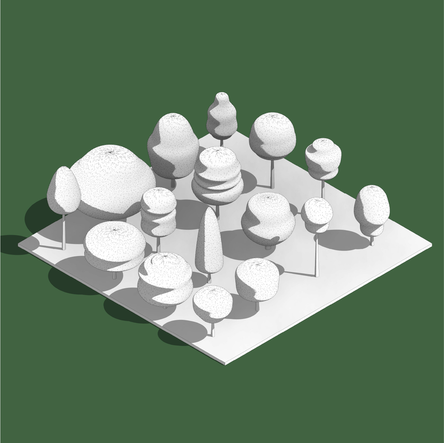 Download Revit Tree Families (16 Trees) Concept and RPC | RD Studio