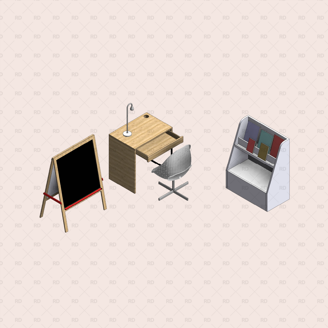 Kids room and nursery popular furniture Families for Revit | RD Studio