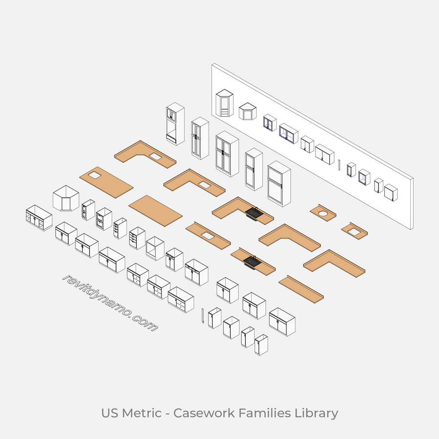 Revit 3D Casework Families Library (Metric) | Free Download | Revit Dynamo