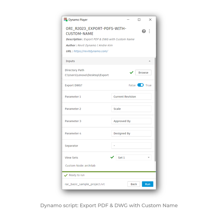 Dynamo Script: Export PDF & DWG with Custom Name | Revit Dynamo