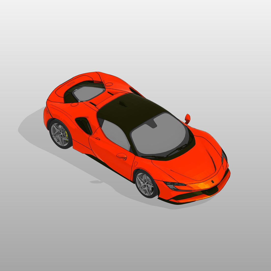 Revit 3D Vehicle: Ferrari SF90 | Download Car Family | Revit Dynamo