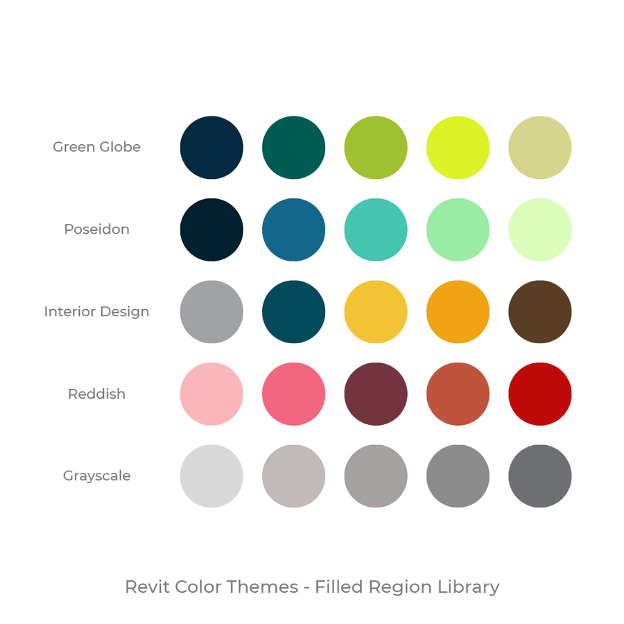 Revit Filled Region Library - Colored | Free Download
