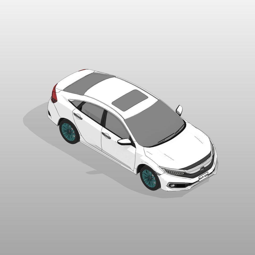 Revit 3D Vehicle: Honda Civic | Download Car Family | Revit Dynamo