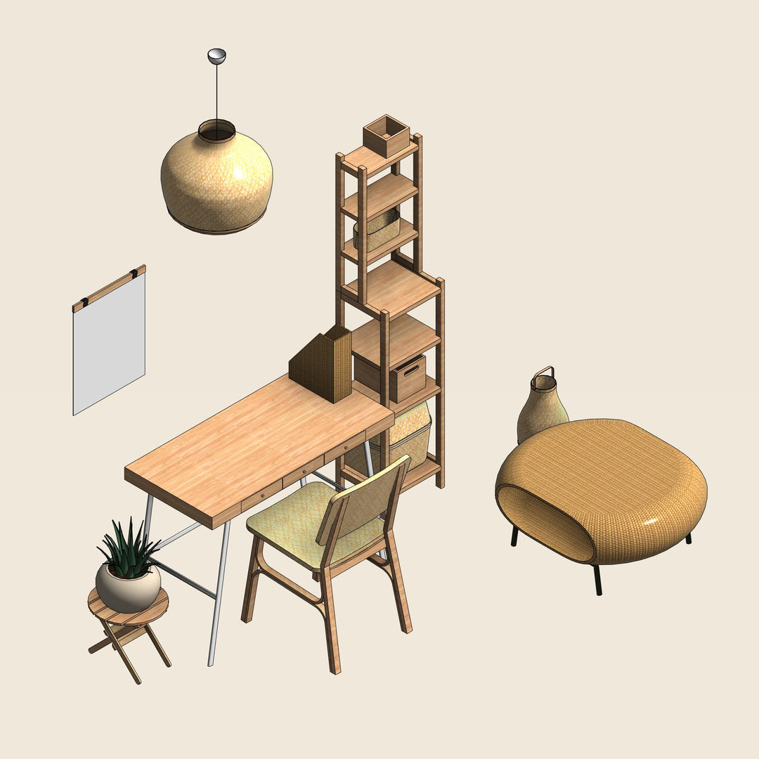 Best Boho Furniture and Objects Families for Revit | RD Studio