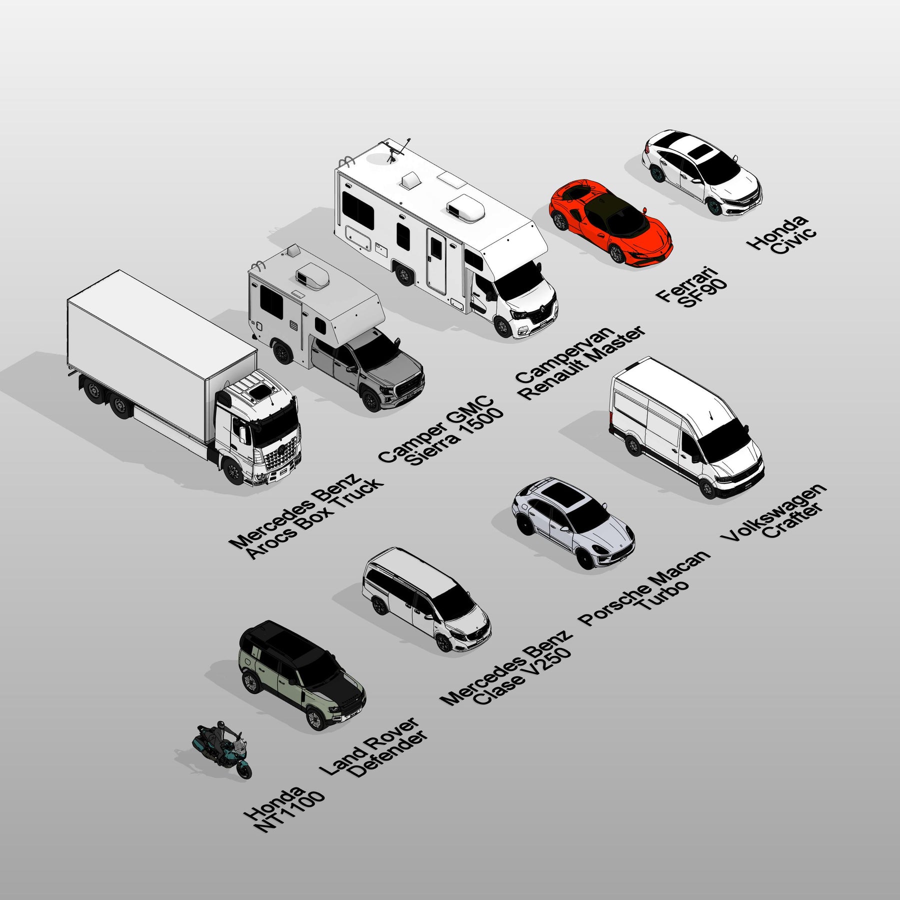 Revit 3D Vehicles Mega Pack | Download Vehicles and Cars Revit Families ...