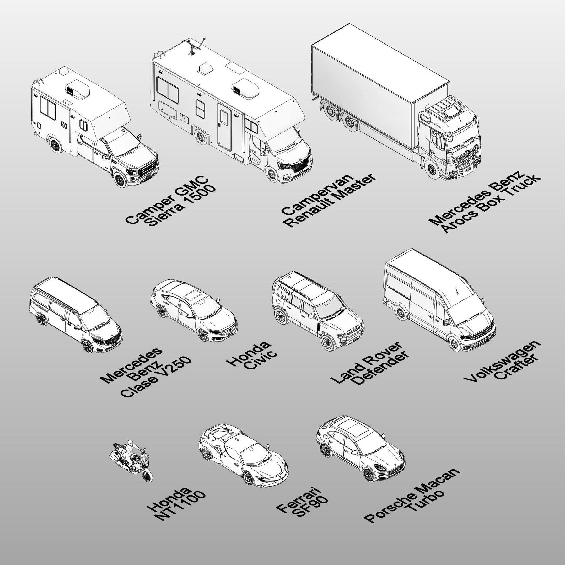 Revit 3D Vehicles Mega Pack | Download Vehicles and Cars Revit Families ...