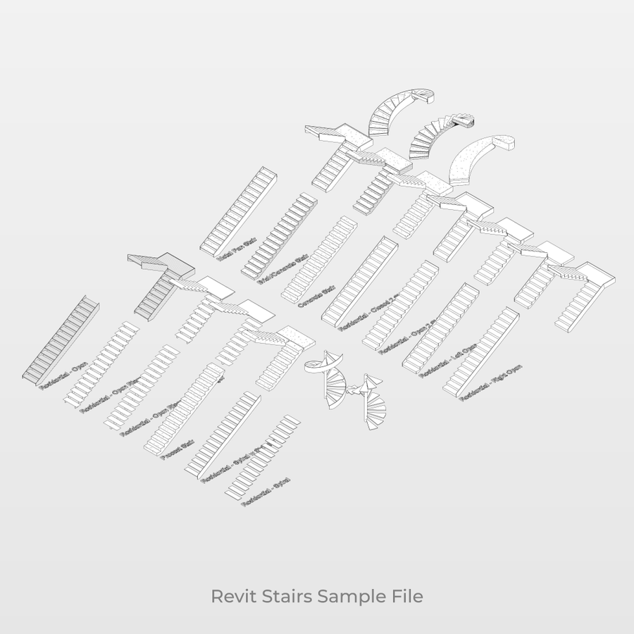 Revit Stairs System Families Samples | Free Download | Revit Dynamo