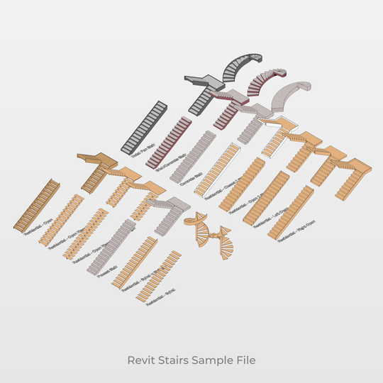 Revit Stairs System Families Samples | Free Download | Revit Dynamo