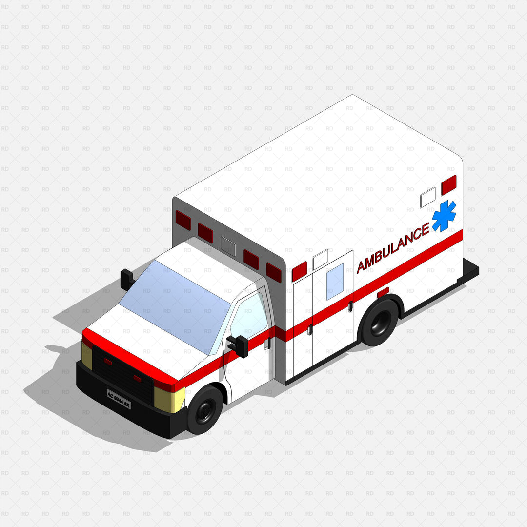 Revit 3D Fire Truck Family | Download Vehicle Revit Families | Revit Dynamo