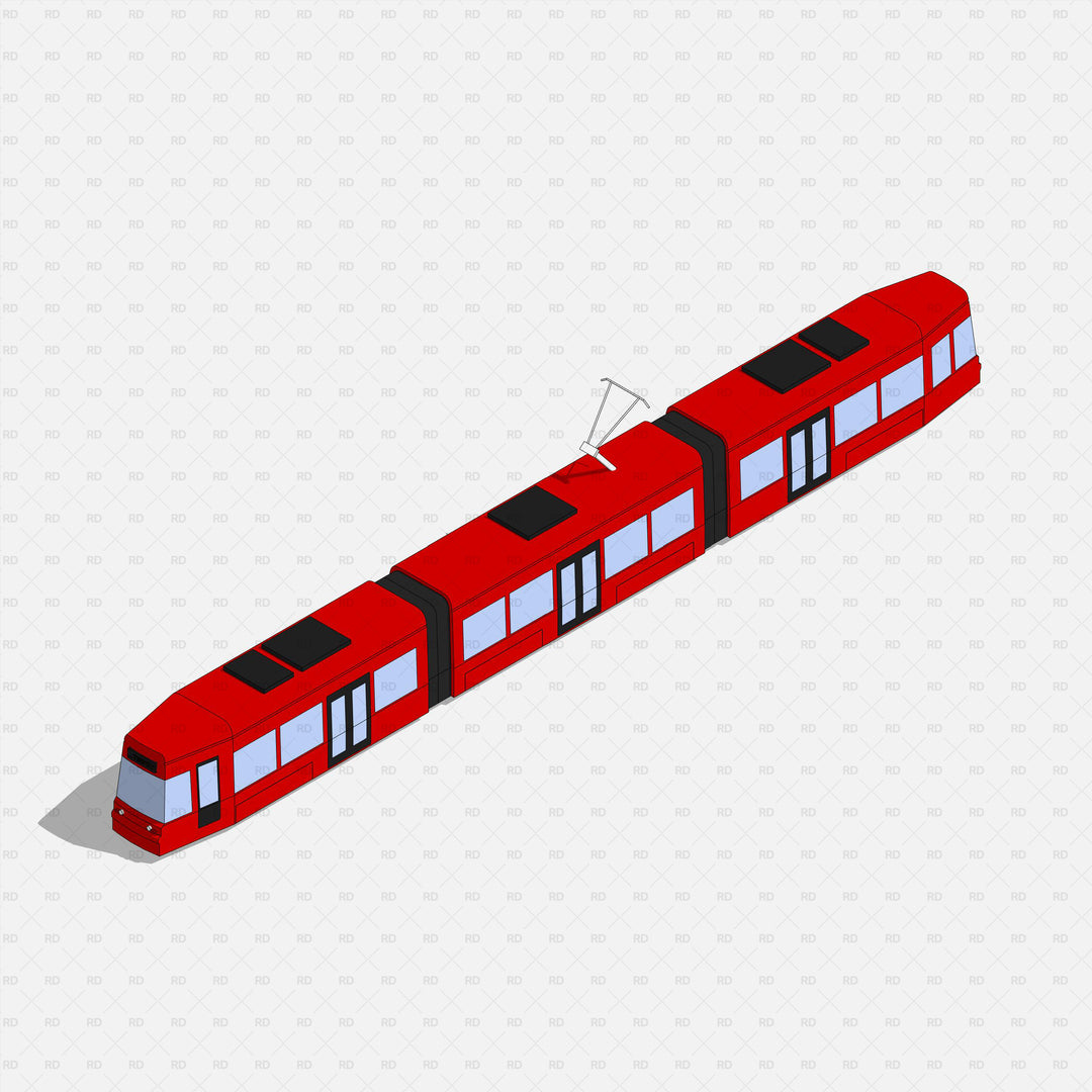 Revit 3D Parametric City Tram Family | Download Vehicle Revit Families ...