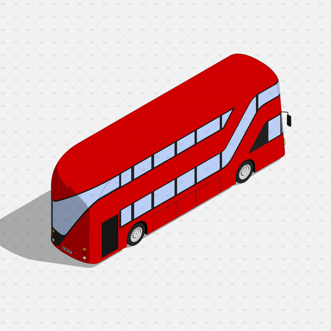 Revit 3D London Bus Family | Download Vehicle Revit Families | Revit Dynamo