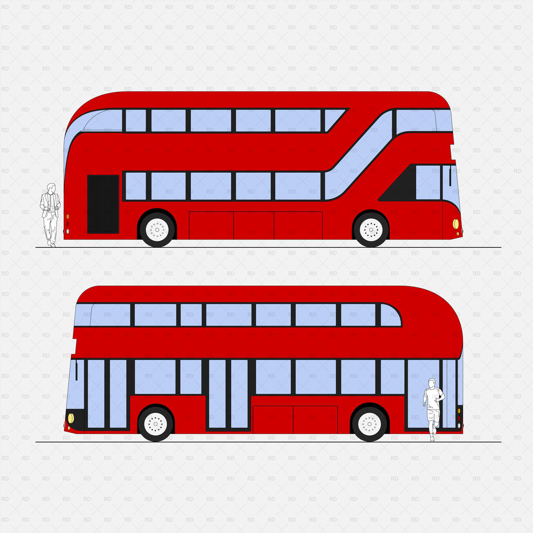 Revit 3D London Bus Family | Download Vehicle Revit Families | Revit Dynamo
