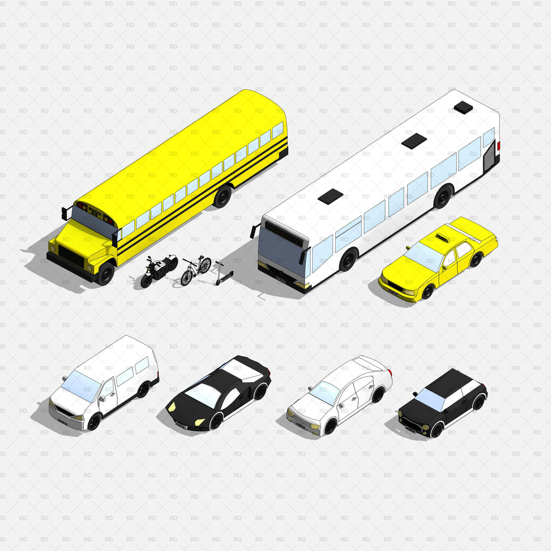 Revit 3D Vehicles | Download Vehicles and Cars Revit Families | Revit ...