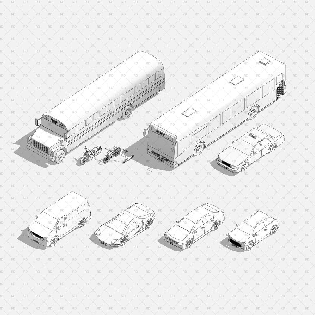 Revit 3D Vehicles | Download Vehicles and Cars Revit Families | Revit ...