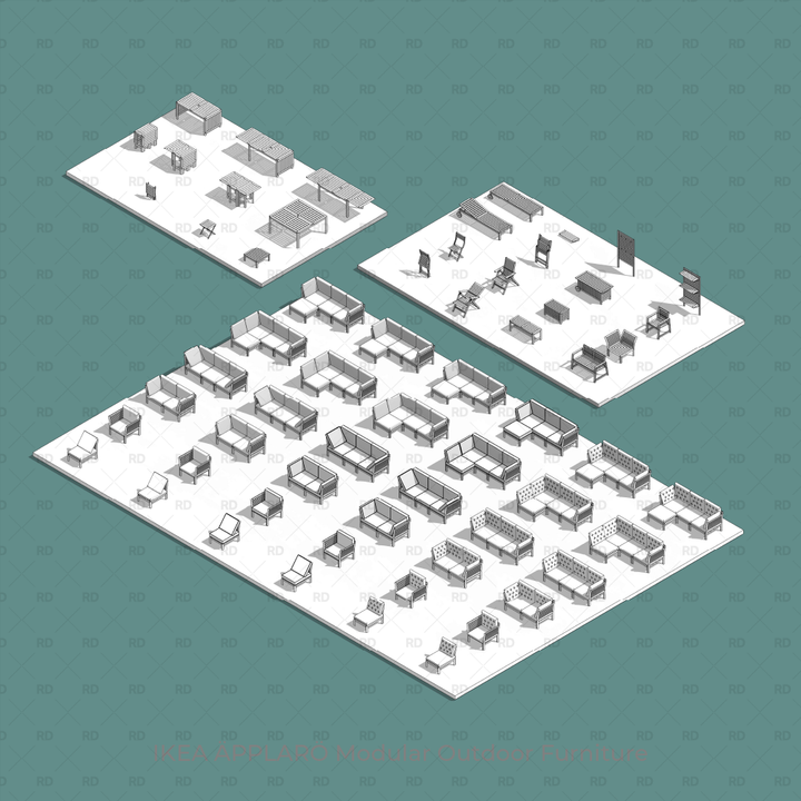 Outdoor Furniture Families for Revit | RD Studio