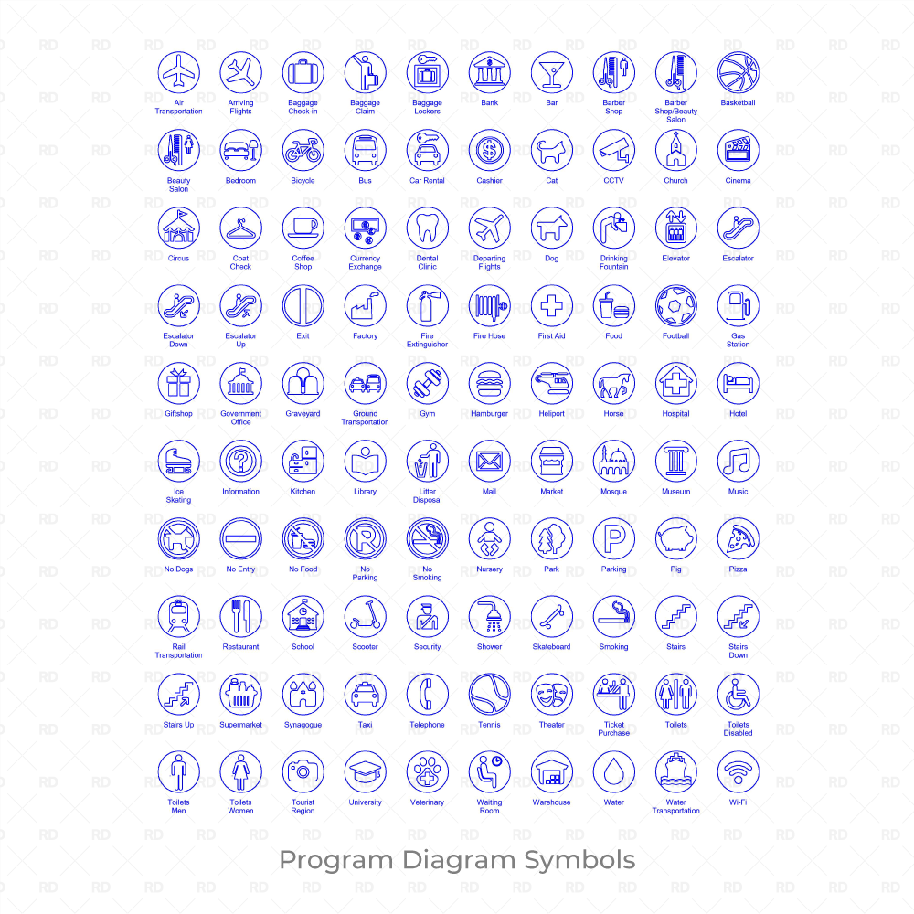 Revit 2D Symbols - Site Analysis and Program Diagrams