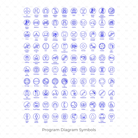 Revit 2D Symbols - Site Analysis and Program Diagrams