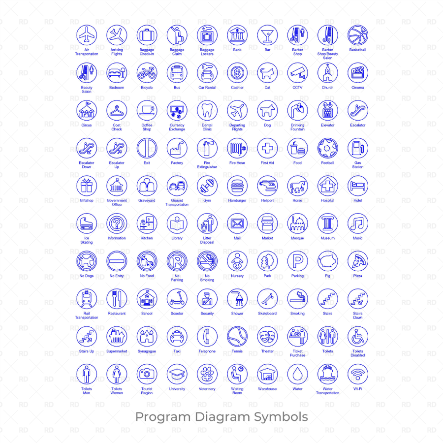 Revit 2D Symbols - Site Analysis and Program Diagrams