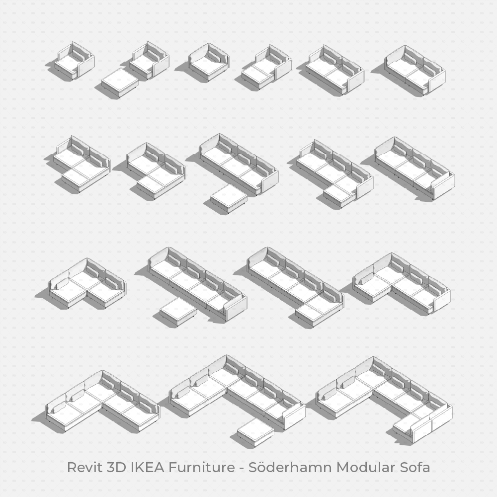 Modular Sofa Families for Revit | RD Studio