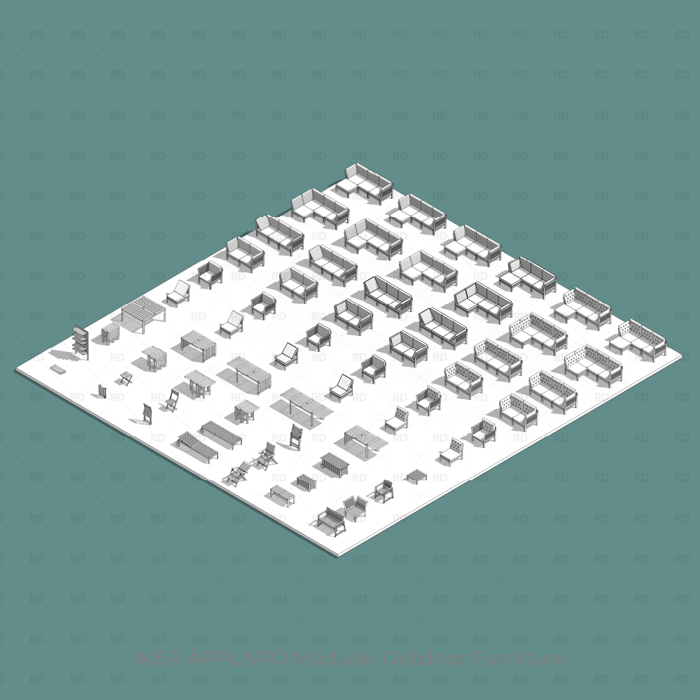 Outdoor Furniture Families for Revit | RD Studio