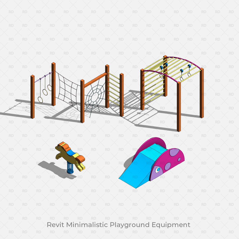 Revit Minimalistic Playground Equipment Families | Download RVT | Revit ...
