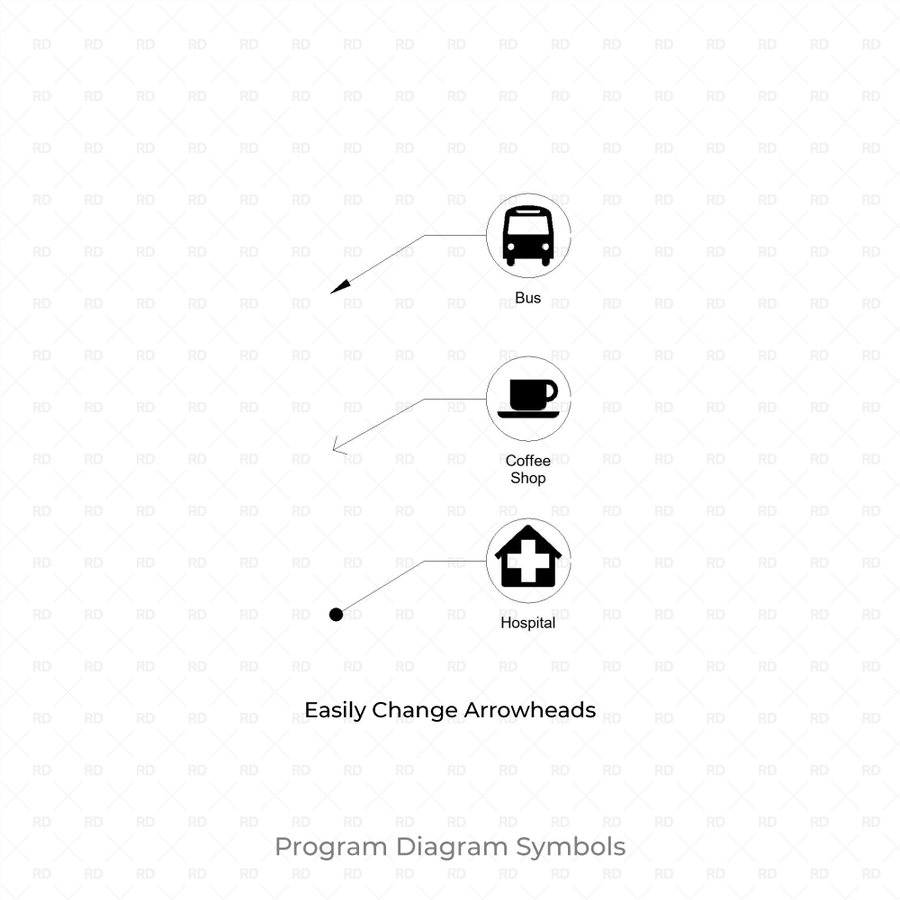 Revit 2D Symbols - Site Analysis and Program Diagrams