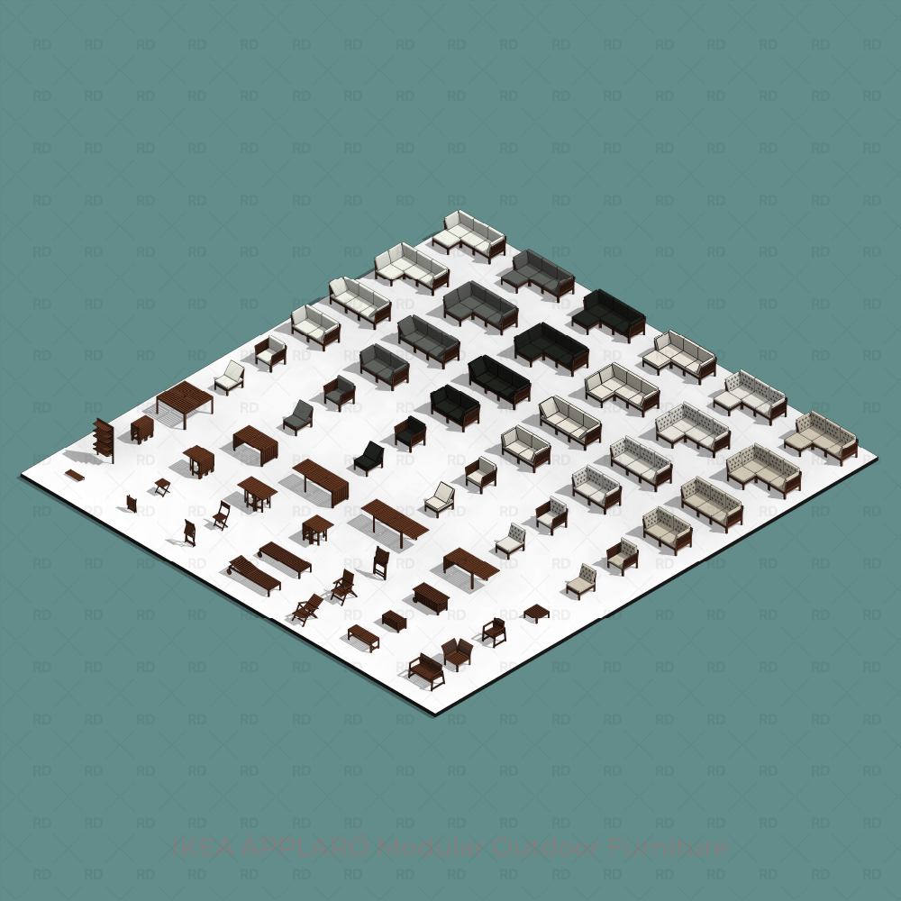 Outdoor Furniture Families for Revit | RD Studio