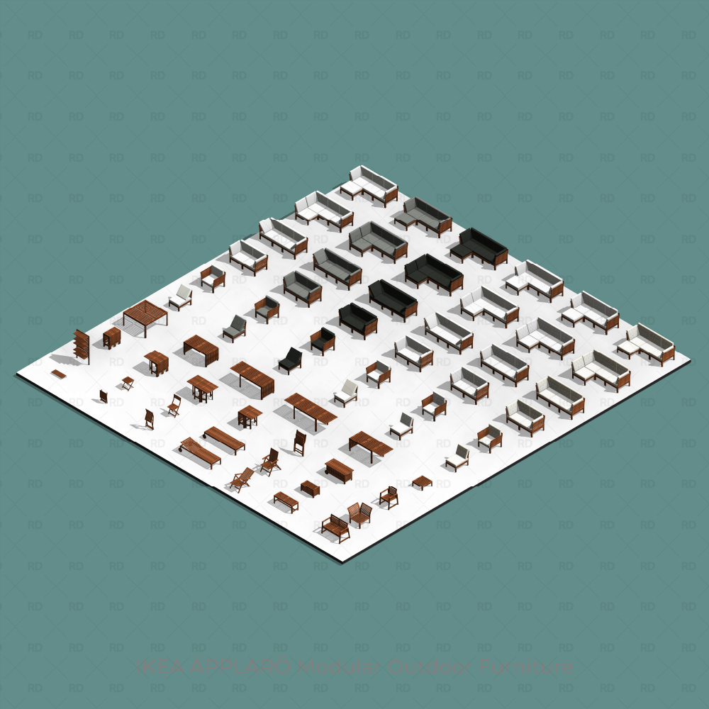 Outdoor Furniture Families for Revit | RD Studio
