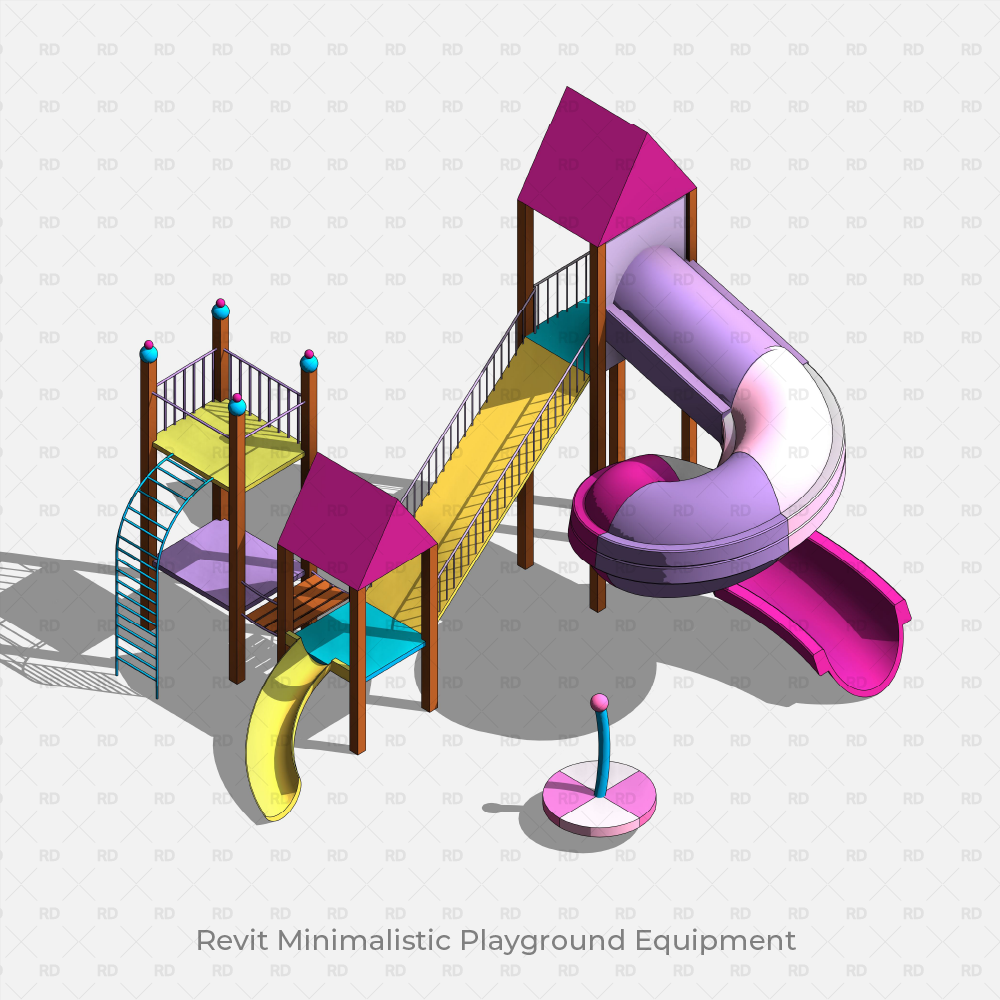 Revit Minimalistic Playground Equipment Families | Download RVT | Revit ...