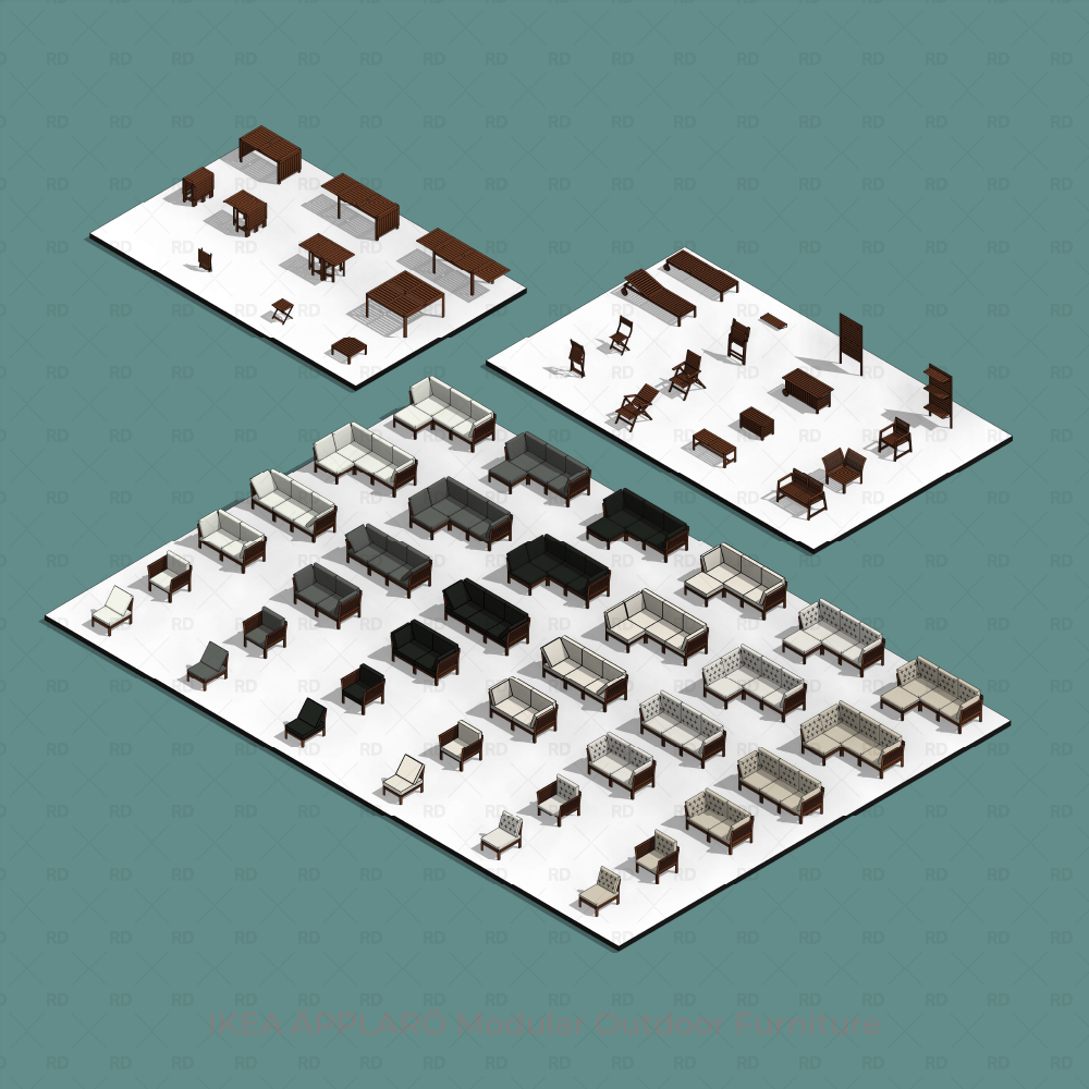 Outdoor Furniture Families for Revit | RD Studio