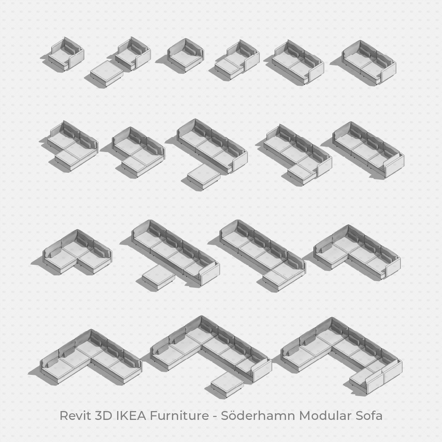 Modular Sofa Families for Revit | RD Studio