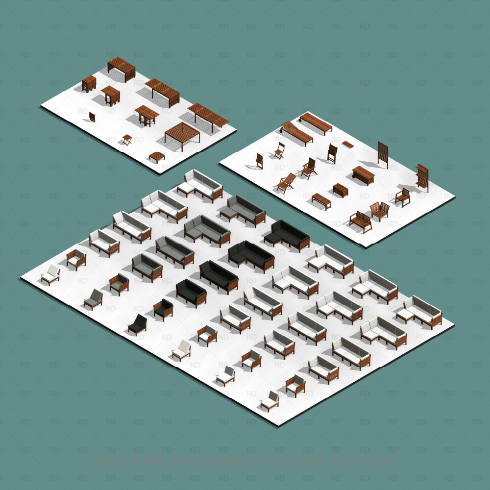 Outdoor Furniture Families for Revit | RD Studio