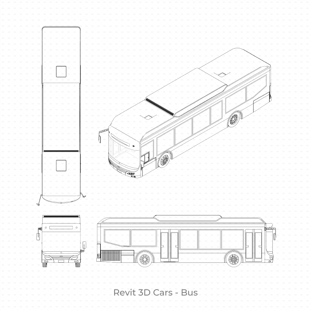 Revit 3D Vehicle: Bus | Download Car Family | Revit Dynamo