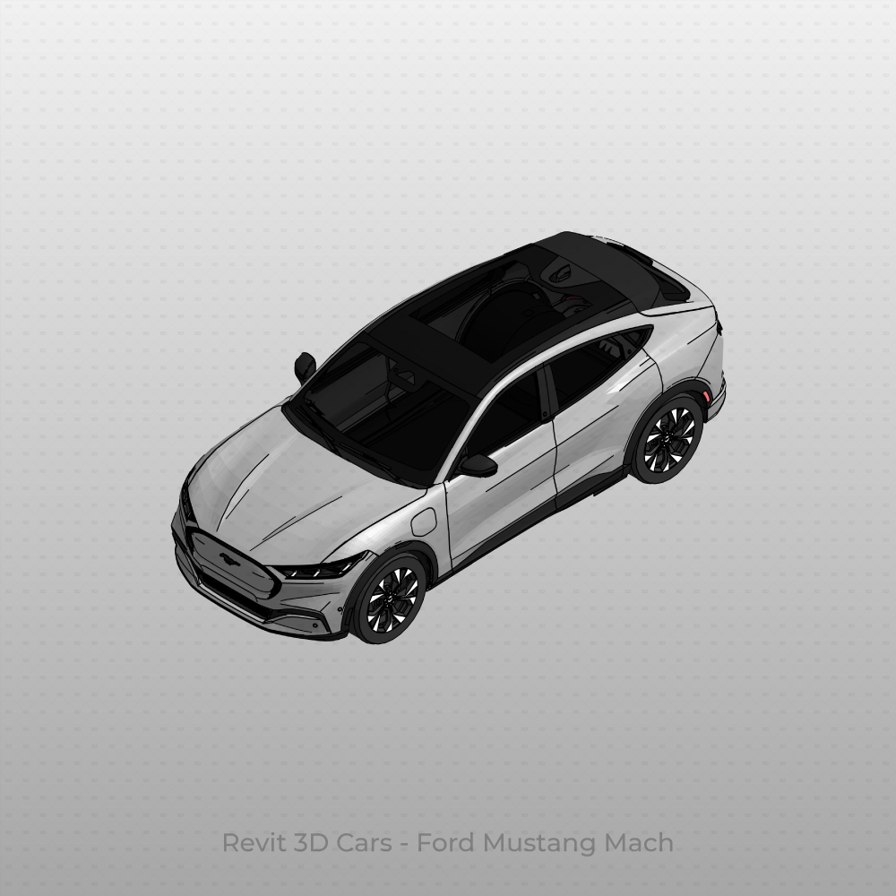 Revit 3D Vehicle: Ford Mustang Mach Car | Download Car Family | Revit ...