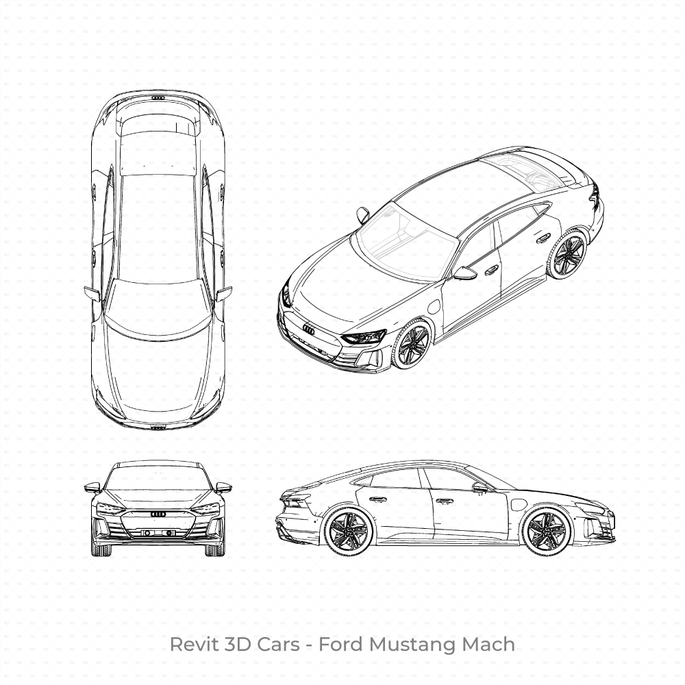 Revit 3D Vehicle: Ford Mustang Mach Car | Download Car Family | Revit ...