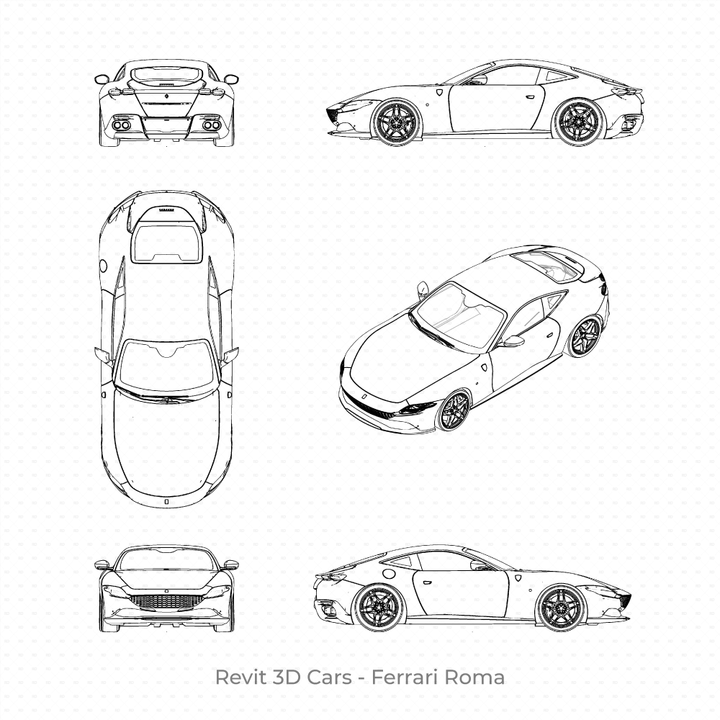 Revit 3D Car Family: Ferrari Roma | Free Download | RD Studio