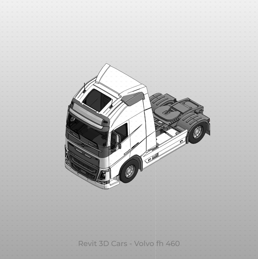 Revit 3D Vehicle: Volvo fh 460 + Truck Trailer | Download Car Family ...