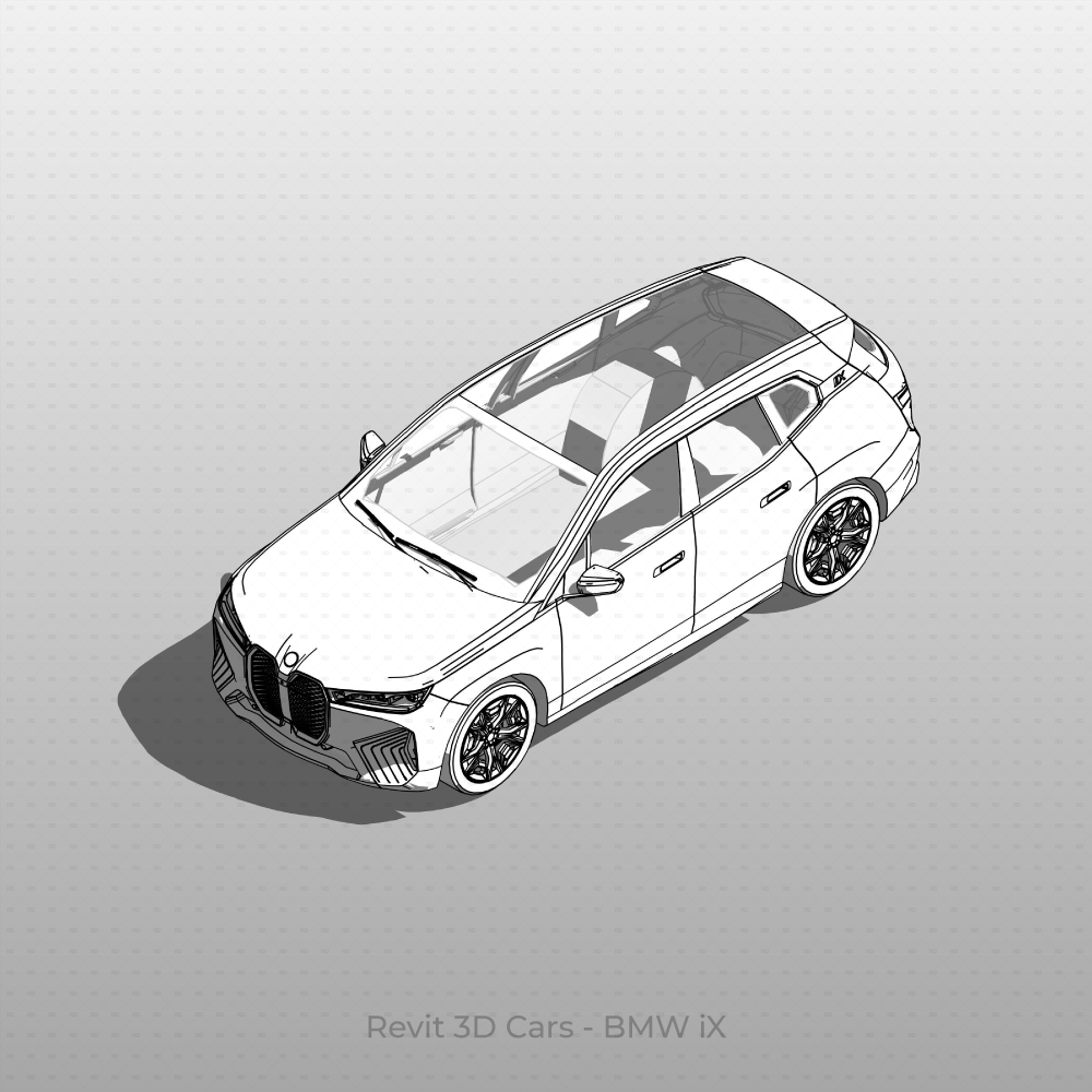 Revit 3D Vehicle: BMW iX Car | Download Car Family | Revit Dynamo